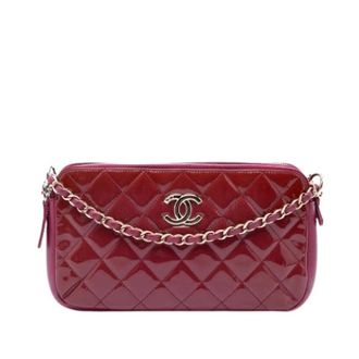 Chanel Pre-owned Vintage Quilted Patent Crossbody - - Pre-owned - Damen - Rot - ONE SIZE