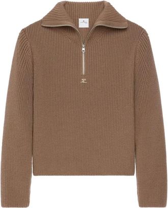 Courrèges Damen, Strickwaren, Braun, SGröße