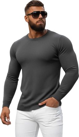 OZONEE Herren Pullover Strickpullover Arbeitspullover Sweater Winterpullover Sweatshirt Weinachtpullover Herbstpullover Casual Feinstrick Grobstrick Winter H