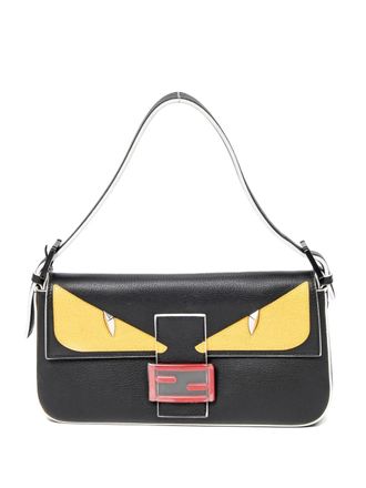 Fendi sac port&eacute; &eacute;paule Monster Mania &agrave; appliqu&eacute; baguette - Noir