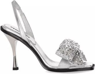Dsquared2 Sandalen - Holiday Party Silver Heeled Sandal - Gr. 36 (EU) - in Silber - f&uuml;r Damen