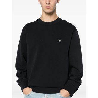 Emporio Armani Logo-Embroidered Sweatshirt - Black