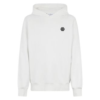 Philipp Plein Fleece Hoodie Basic - - Sweatshirts & Hoodies - Herren - Wei&szlig; - L