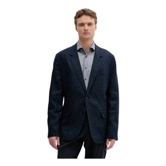 Michael Kors Leinen-Sakko mit Notch-Revers - - Jackets - Herren - Blau - 3XS