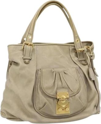 Miu Miu Sac &agrave; main Pre-owned - Femme - Pre-owned - Beige - Taille: ONE Size