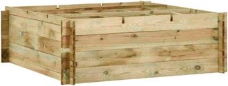 vidaXL Vidaxl - Pflanzk&uuml;bel Hochbeet Kiefernholz Impr&auml;gniert 120x120x40 cm