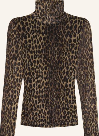 Darling Harbour Darling Harbour Rollkragenshirt Aus Mesh braun
