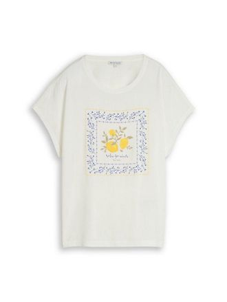 Tom Tailor T-Shirt T-Shirt (im Einserpack) T-Shirt im Material-Mix