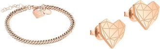 Liebeskind Liebeskind Armband LJ-0856-B-21 IP Roségold & Damen-Ohrstecker Edelstahl LJ-0309-E-11