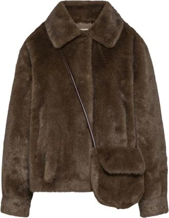 Seventy Veste en fausse fourrure et shearling - Femme - Vestes - Brun - Taille: 40 FR