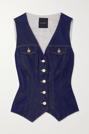 Gold Sign Jeansweste - Blau