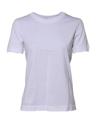 Dolce & Gabbana Womens White Cotton Round Neck Short Sleeves T-Shirt
