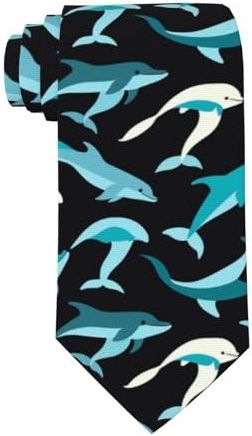 Generic Dauphin Bleu Cravate Polyvalente Cravatte Classique Cravate Homme Pour Affaires Femmes Célébrations