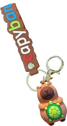 Generic Capybara Porte-cl&eacute;s de voiture en forme de figurine - 6,6 cm - Porte-cl&eacute;s amusant en PVC - Accessoire de pendentif mignon | Parfait pour la d&eacute;coration