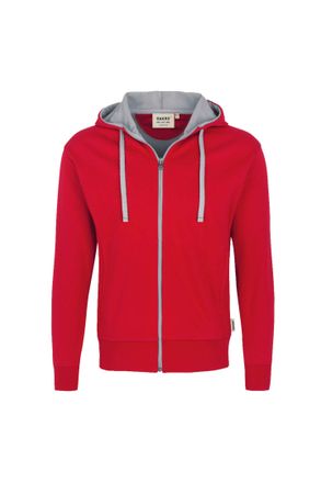 HAKRO Jacke mit Kapuze Bonded - 455 - rot/silber - Gr&ouml;&szlig;e: XXL