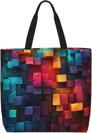 Generic Carr&eacute; Sac Cabas L&eacute;ger Tote Bag Grand Sac Courses Pour Quotidienne Shopping Universit&eacute;