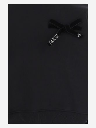 Patou Cropped Cotton Sweatshirt - Black