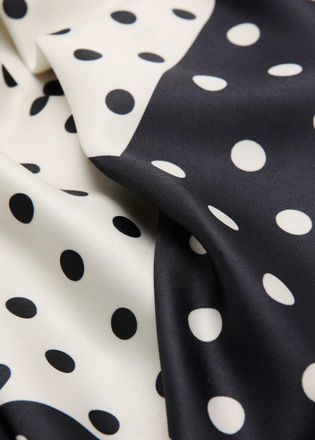 Mango Mouchoir satin&eacute; &agrave; pois &eacute;cru - Femme - Taille unique - MANGO