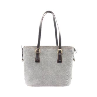 Ferragamo Pre-owned Denim Leder Tote Bag - - Pre-owned - Damen - Grau - ONE SIZE