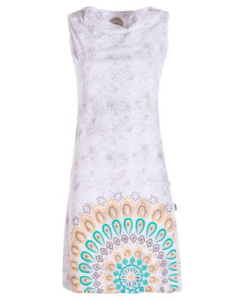 vishes Sommerkleid Damen Sommerkleid Armlos Mandala-Kleid Tunika-Kleid T-Shirtkleid Boho, Goa, Hippie Style