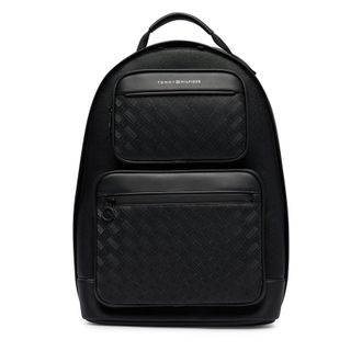 Tommy Hilfiger Rucksack Tommy Hilfiger Th Modern Monogram Backpack AM0AM14683 Schwarz