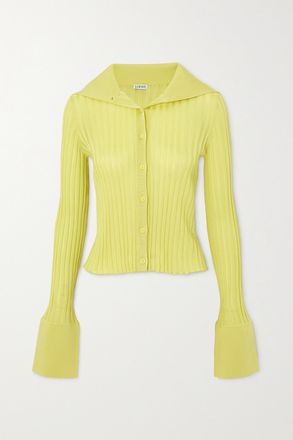 Loewe Cardigan En Mailles C&ocirc;tel&eacute;es &Agrave; Ornements - Jaune