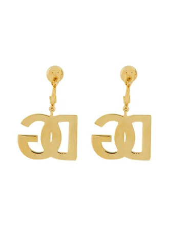 Dolce & Gabbana Logo-Embellished Gold Earrings - Gold