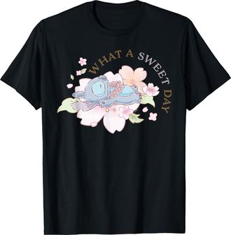 Disney Stitch What a Sweet Day Sakura Spring Cherry Blossom T-Shirt