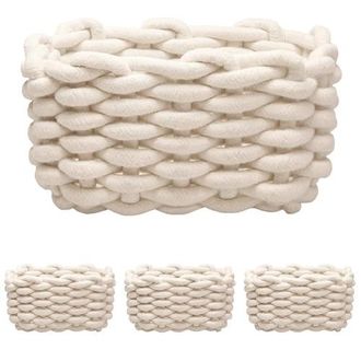 Kleine Wolke Korb, Natur, L&auml;nge 19 cm, Breite 14 cm, H&ouml;he 10 cm, 8605202060 (Packung mit 4)