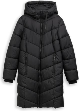 Tom Tailor Damen 1047529 Puffer-Mantel mit Kapuze, 14482-Deep Black, XXL
