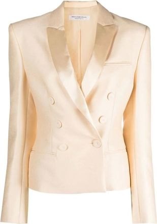 Philosophy di Lorenzo Serafini Femme, Vestes, Rose, Taille: 36 FR Blazer Crois&eacute;