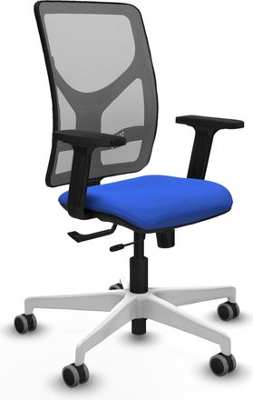 Piqueras y Crespo Stuhl aus Netzstoff mit 2D-Armlehnen, h&ouml;henverstellbare Lendenwirbelst&uuml;tze, ausgestattet mit Syncro/Traslack und Schneideschaum, mit Rollen 65 mm, Par