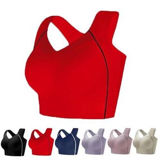 Generic Soutien-gorge correcteur de forme et de levage ultime, soutien dorsal confortable, sans armatures, soutien-gorge correcteur ultime, Rouge, M