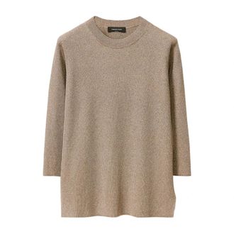 Fabiana Filippi Brauner Pullover mit Rundhalsausschnitt - - Knitwear - Damen - Braun - M
