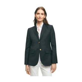 Brooks Brothers Femme, Vestes, Bleu, Taille: 32 FR Blazer en laine deux boutons