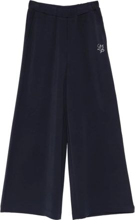 Liu Jo Femme, Pantalons, Bleu, Taille: 38 FR Wide Pantalons