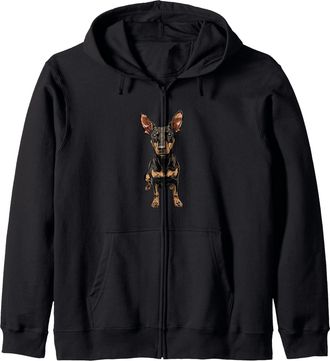 Whyitsme Design Manchester Terrier Hund Illustration Kapuzenjacke