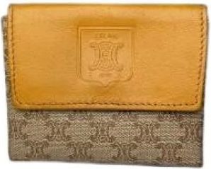 Celine Pre-owned Vintage Triomphe Leather Pouch - Femme - Pre-owned - Jaune - Taille: ONE Size