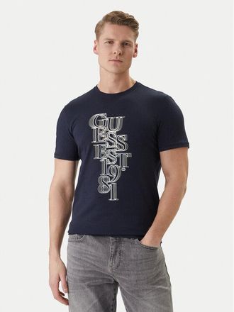 Guess T-Shirt M6GI10 K2991 Dunkelblau Slim Fit
