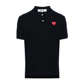 Comme Des Gar&ccedil;ons Heart Patch Polo - - Tops - Herren - Blau - L