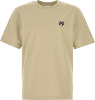 Maison Kitsun&eacute; Homme, Tops, Vert, Taille: L Fox Head Comfort Tee-Shirt