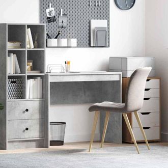 vidaXL Vidaxl - Bureau Gris b&eacute;ton 90 x 40 x 76 cm Bois ding&eacute;nierie