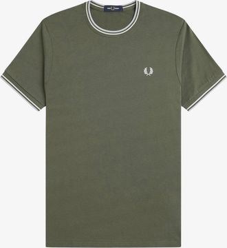 Fred Perry Softes T-Shirt mit Logo-Stickerei und Kontrastb&uuml;ndchen in