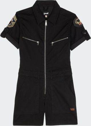 Schott NYC Combi-short badgée en coton mélangé - Taille XS