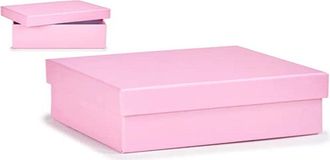DKD Home Decor Mehrzweckbox aus Karton, Rosa, Ma&szlig;e 8,5 x 5 x 12,5 cm