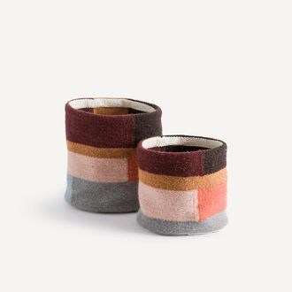 La Redoute Interieurs Lot De 2 Petits Paniers En Kilim Kanta
