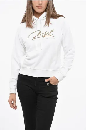 Diesel Brushed Cotton F-REGGY Hoodie with Golden Logo size Xxs