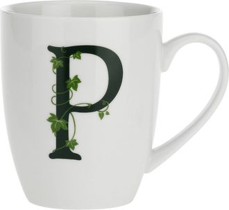 La Porcellana Bianca la Porcellana Becher Buchstabe P, wei&szlig;