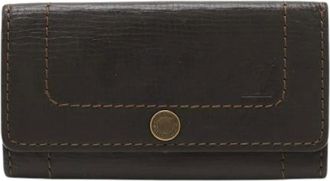 Louis Vuitton Pre-owned &Eacute;tui &agrave; cl&eacute;s en cuir Utah - Femme - Pre-owned - Brun - Taille: ONE Size