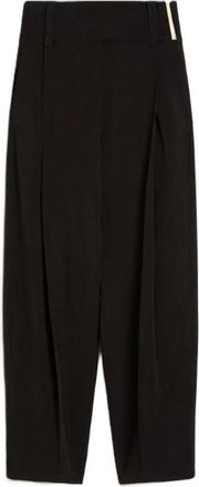 Max Mara Femme, Pantalons, Noir, Taille: 32 FR Wide Pantalons